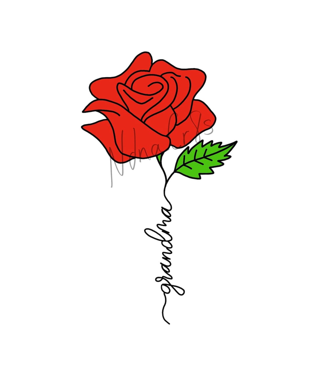 Grandma Rose SVG, Grandmom SVG, Rose SVG, Family, Cutting File, Instant ...