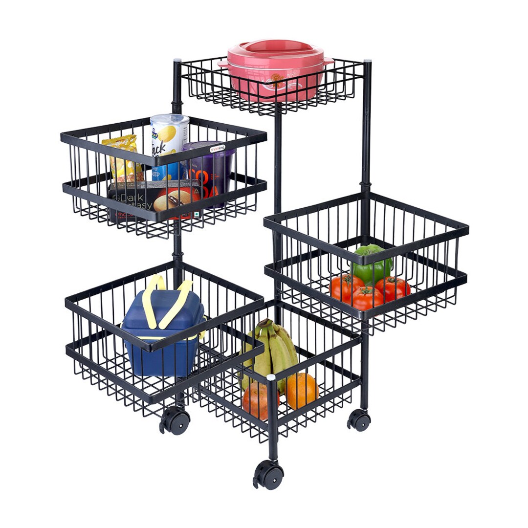 Rotating Trolley Indian Handmade Black Color Made With Steel Wire for ...