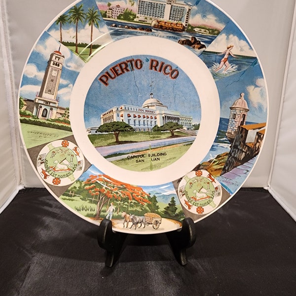 Puerto Rico Souvenir Plate - Etsy