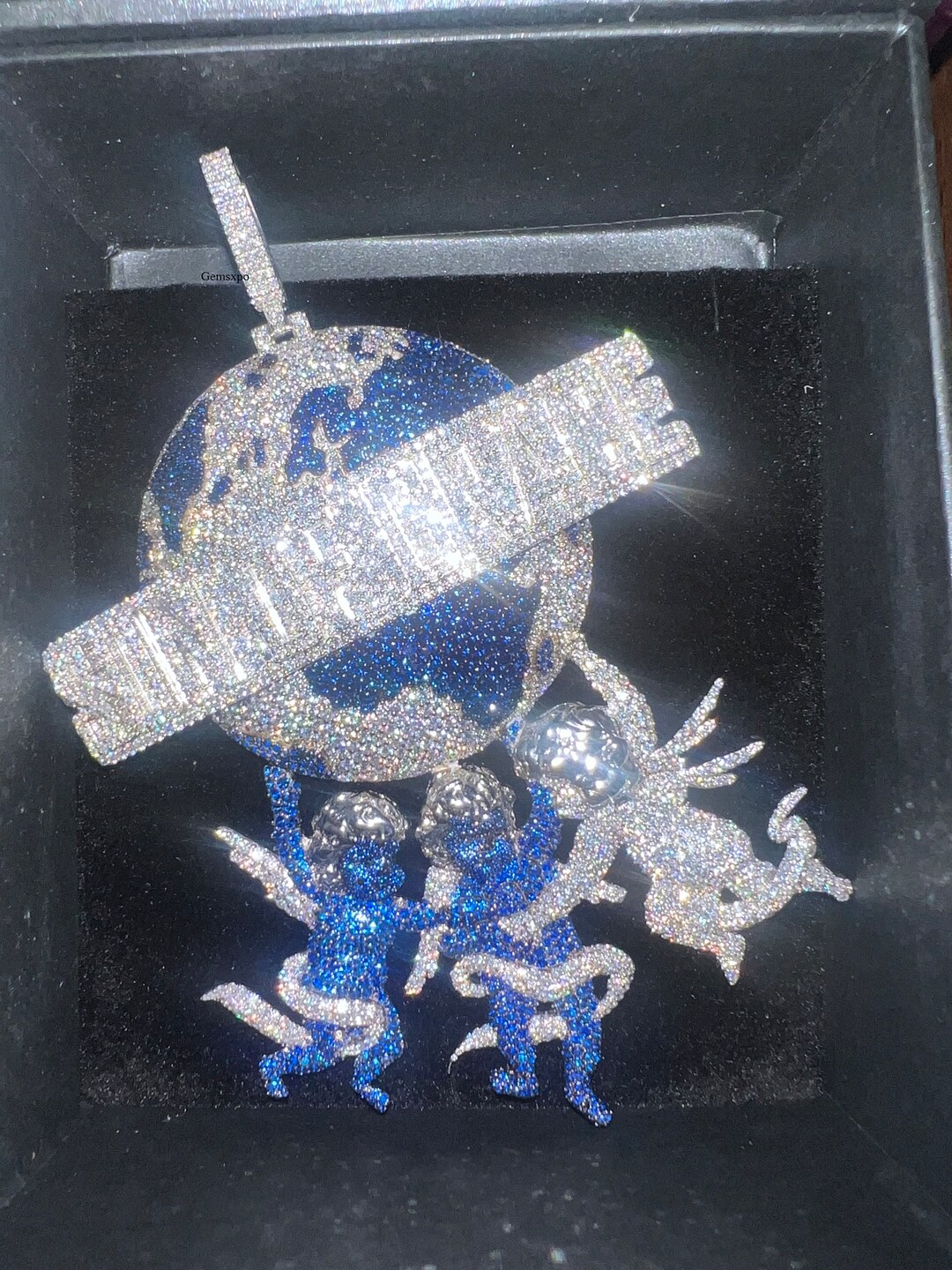 Handmade Custom Iced Out Pendant Two Tone Pendant Custom - Etsy