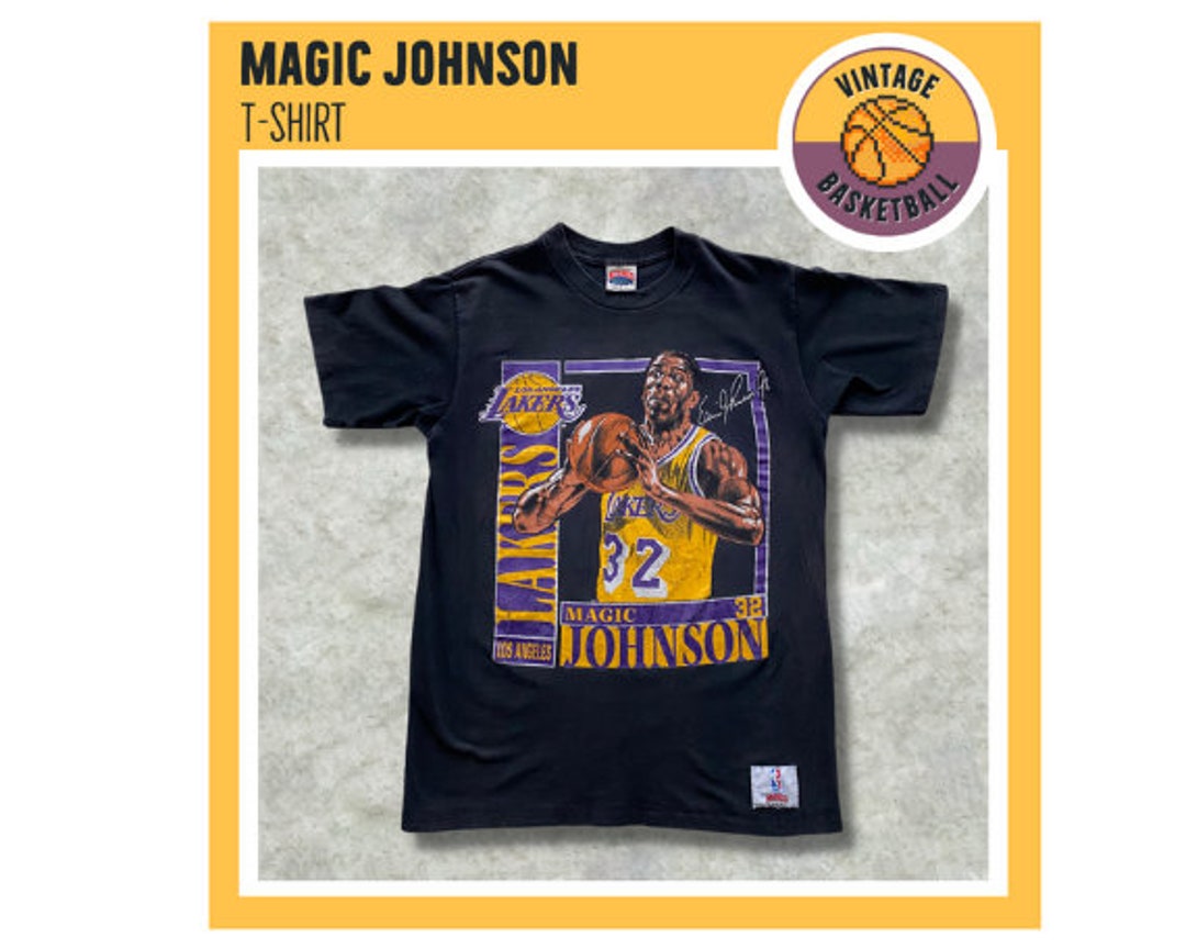 Vintage Nutmeg Magic Johnson Los Angeles Lakers T-shirt - Etsy