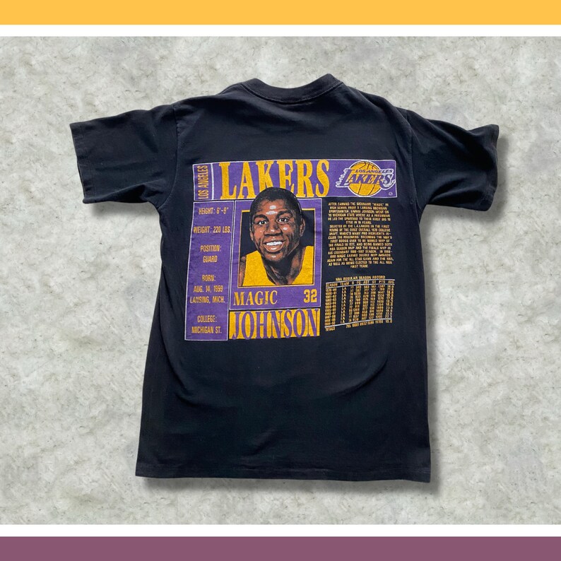 Vintage Nutmeg Magic Johnson Los Angeles Lakers T-shirt - Etsy