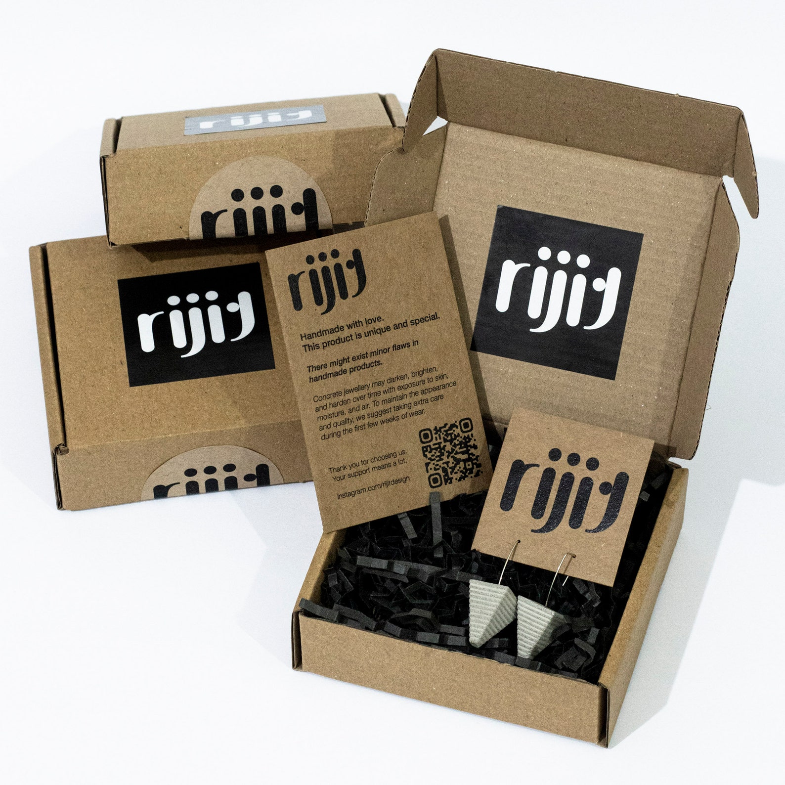 Concrete Pyramid, Concrete Earring, Cement Jewerly, Modern Dangle ...