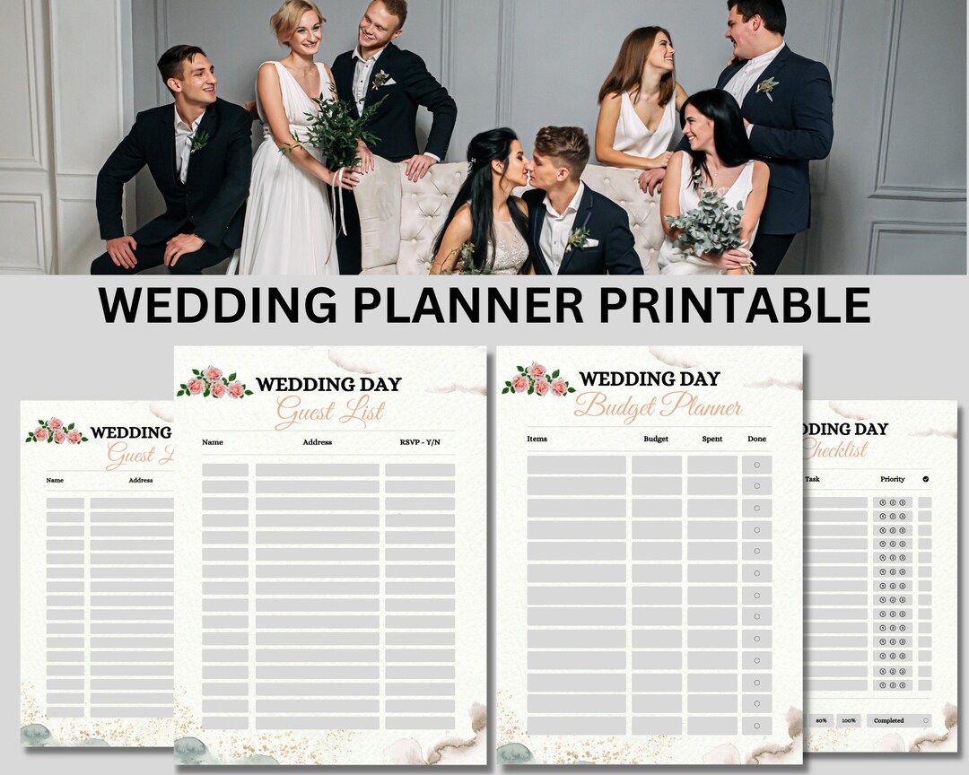 Wedding Planner Printable | Printable Wedding Planner Pages | Wedding ...