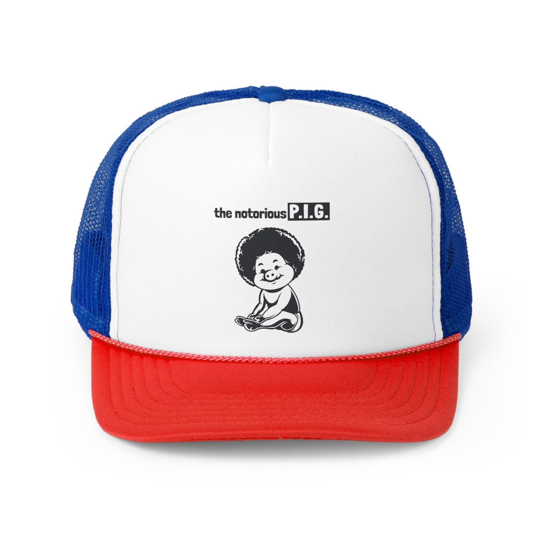 Notorious P.I.G Logo 80s Hip Hop Trucker Hat | Funny Notorious P.I.G ...