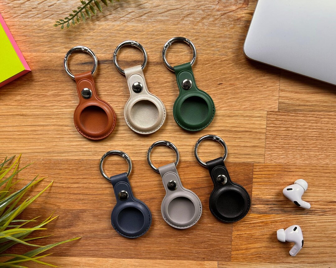 AirTag Leathercase Personalized AirTag Holder AirTag Keyring Leather ...