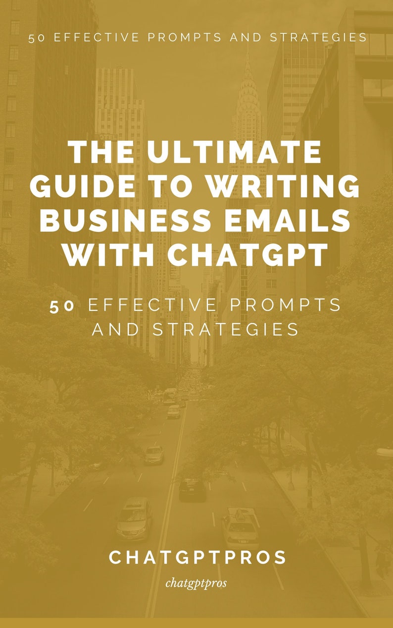 50 Chatgpt Prompts for Writing Business Emails. - Etsy