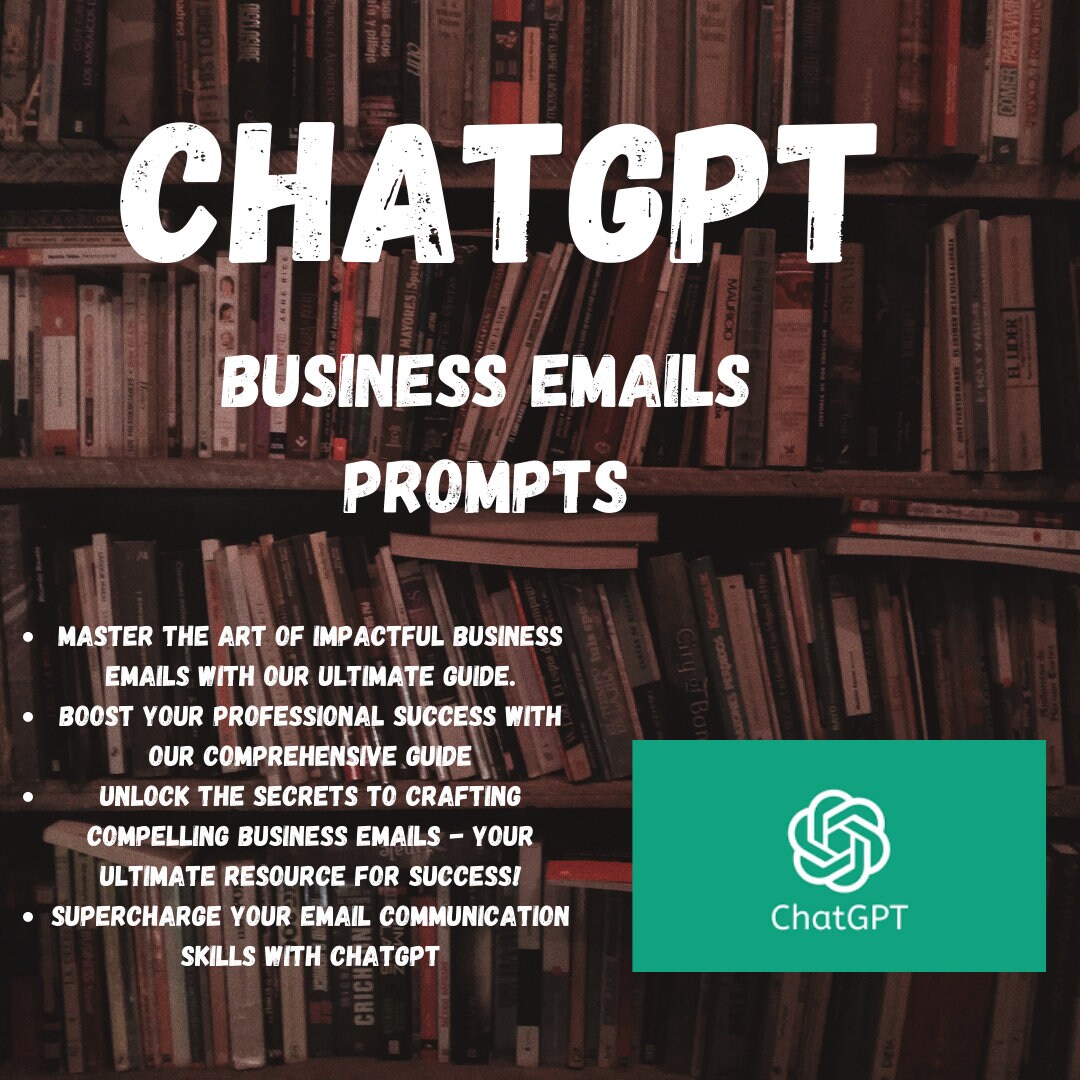 50 Chatgpt Prompts for Writing Business Emails. - Etsy