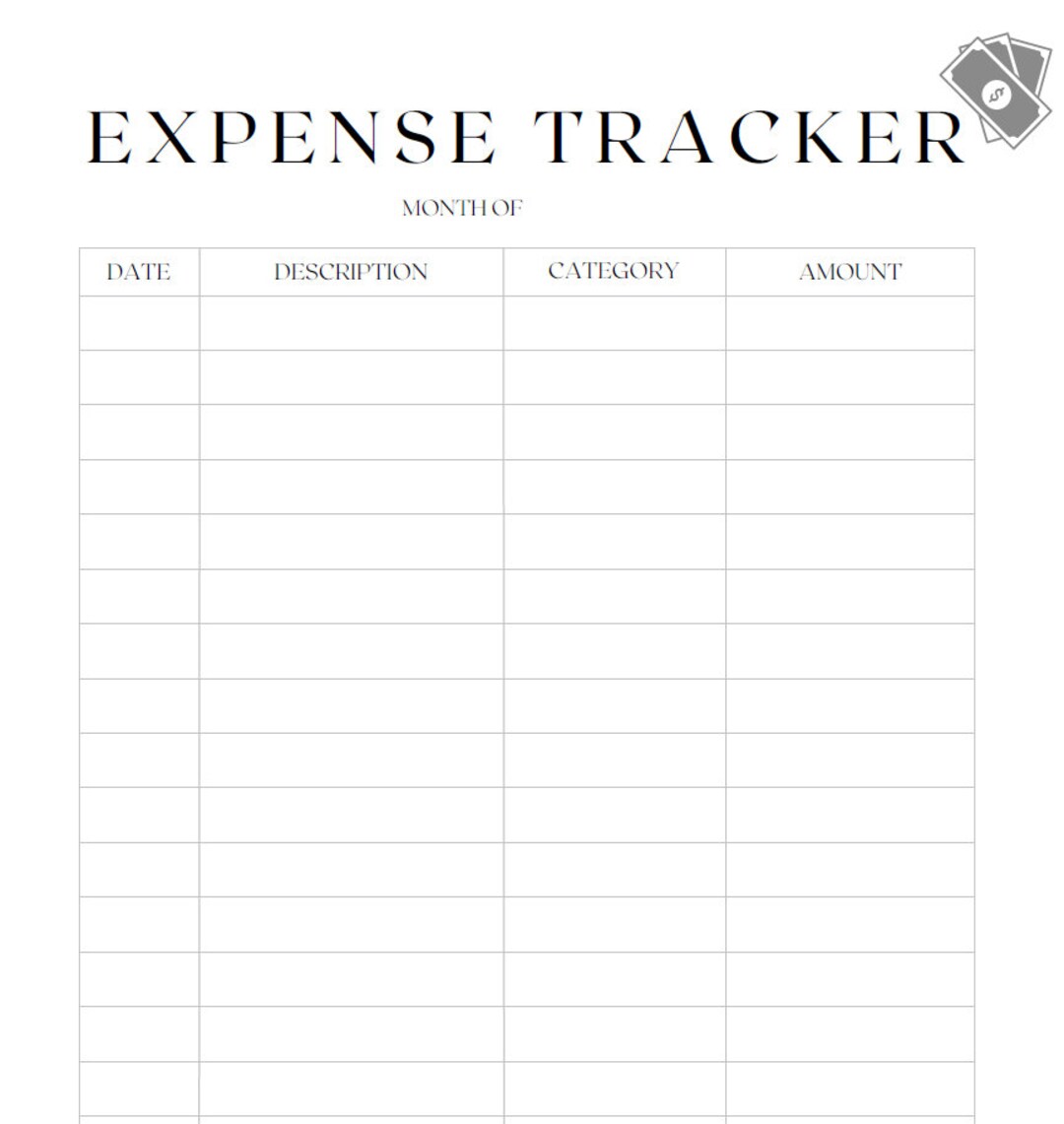 Simple Expense Tracker - Etsy