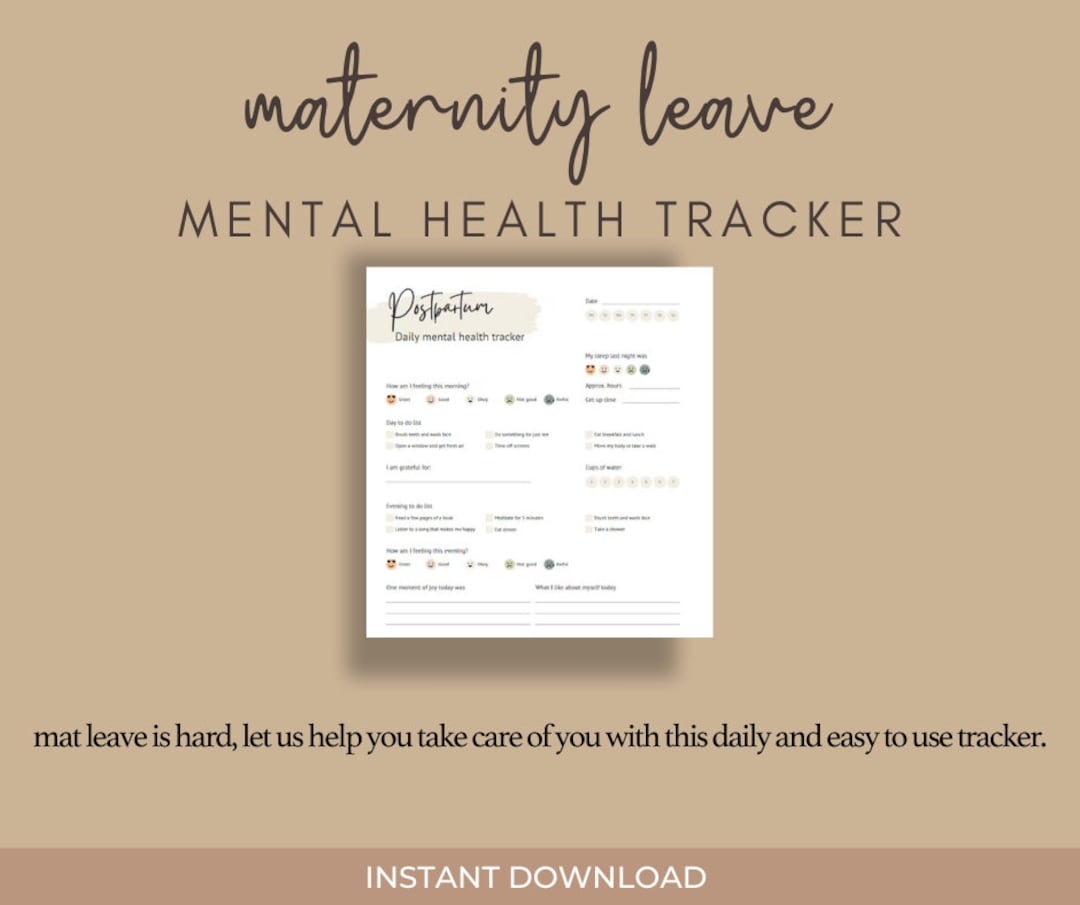Postpartum Mental Health Tracker - Etsy