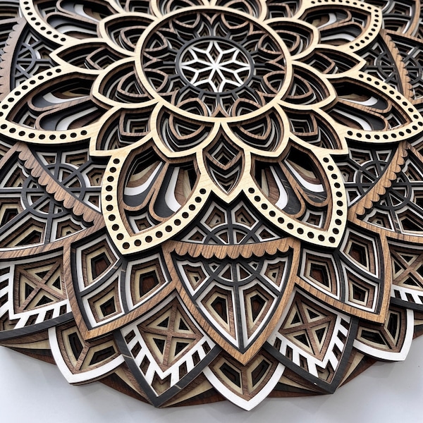 Mandala Wood - Etsy