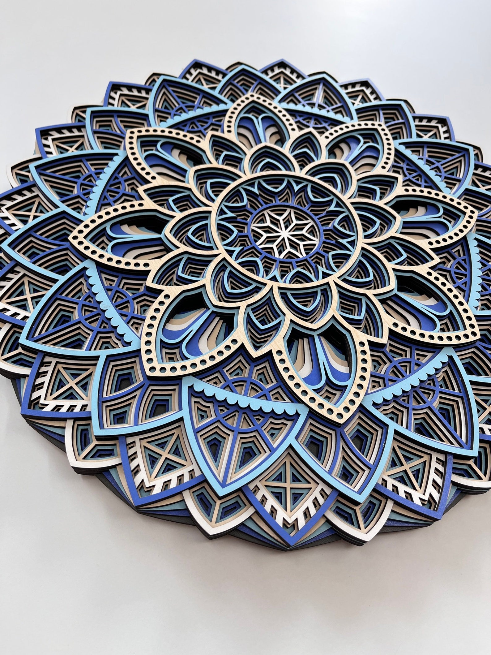 Multilayer Wood Mandala Wall Art: Sacred Geometry Home Decor - Etsy