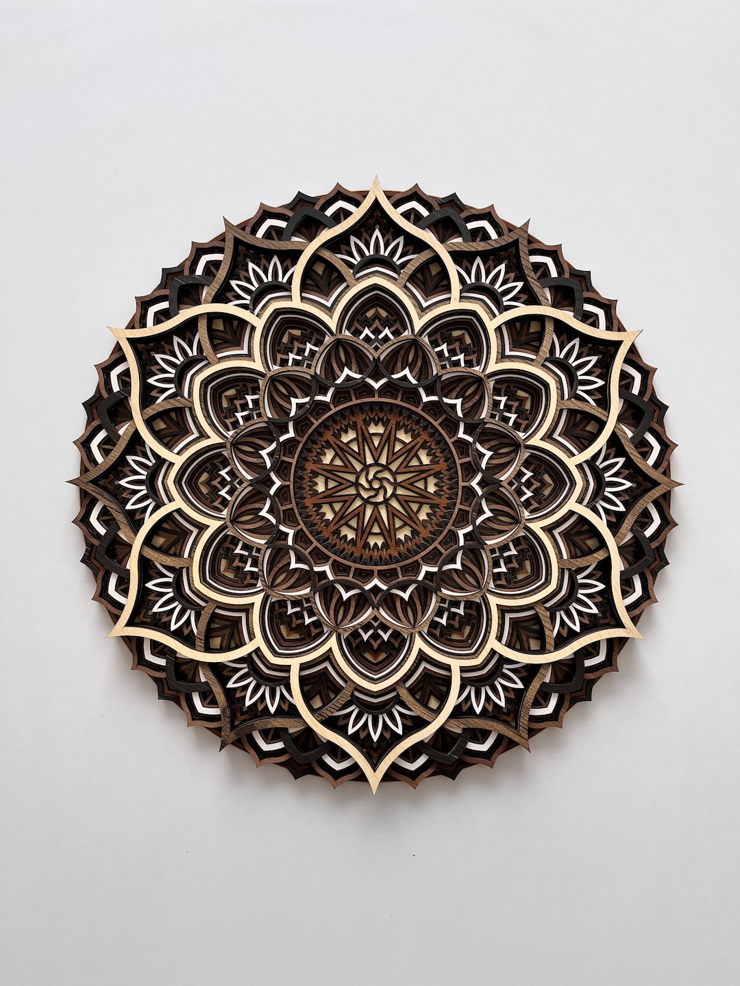 Multilayer Wood Mandala Wall Art: Sacred Geometry Home Decor - Etsy