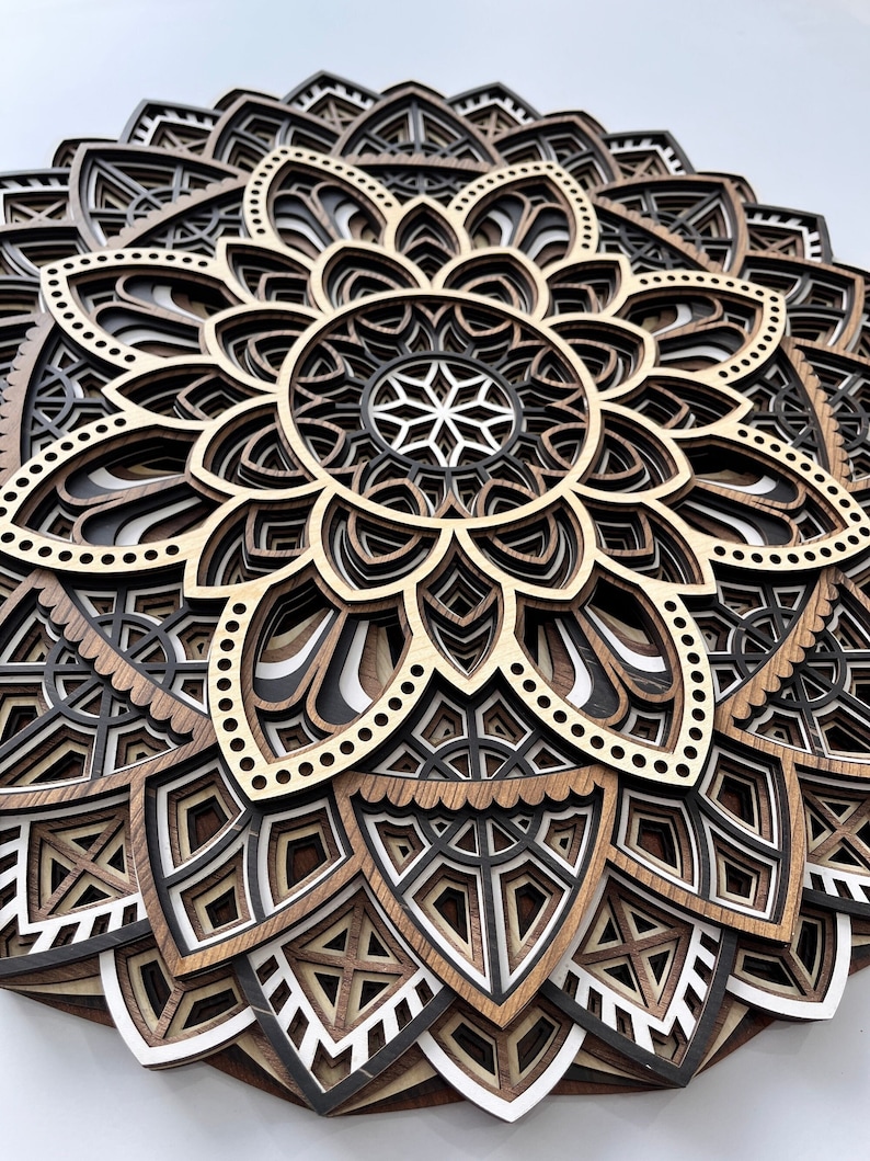 Amazing Mandala Wood Wall Art Photos