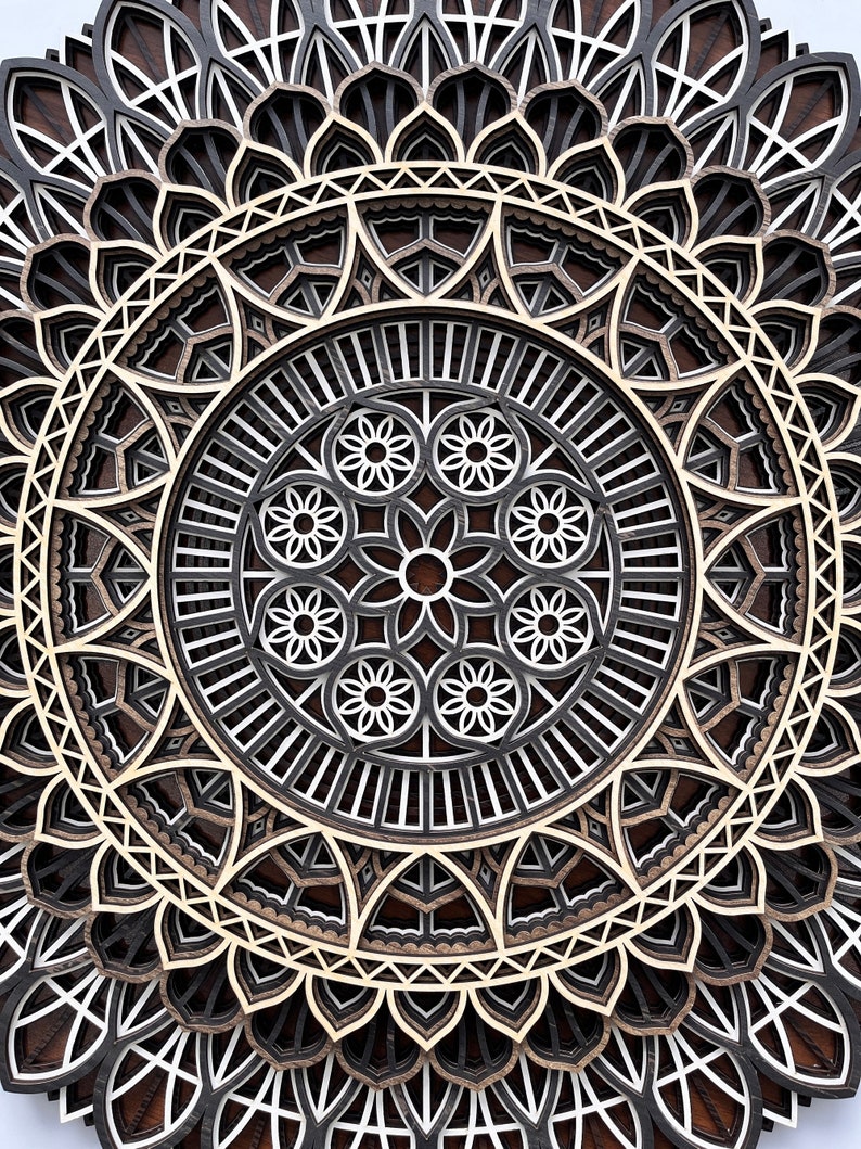 Wood Mandala Wood Wall Art Multilayer Decor Home Decor - Etsy