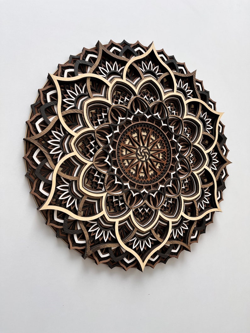 Multilayer Wood Mandala Wall Art: Sacred Geometry Home Decor - Etsy