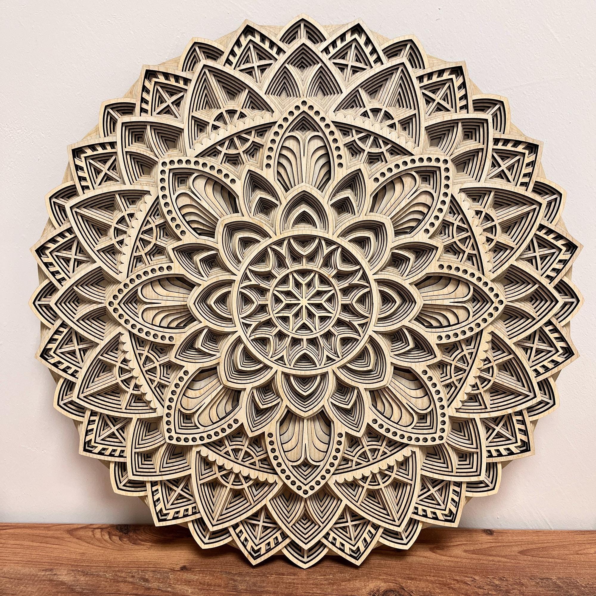 Multilayer Wood Mandala Wall Art: Sacred Geometry Home Decor - Etsy