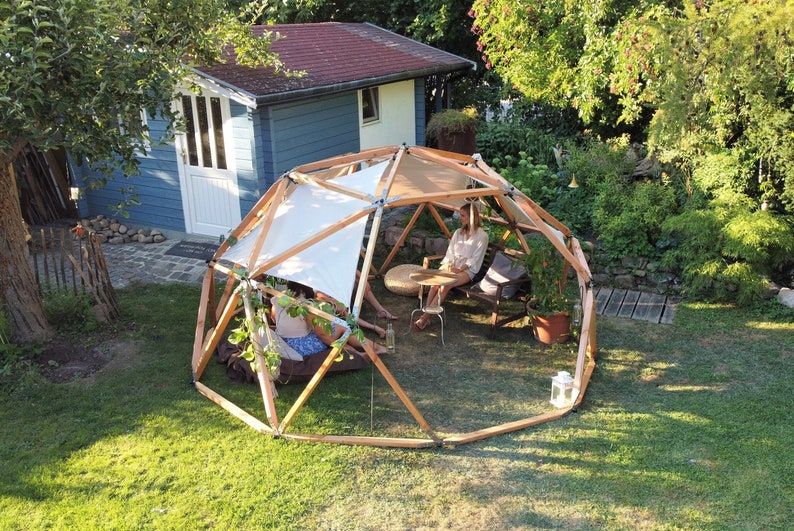 Ibiza Dome Construction Plan (∅ 4m) for Sustainable DIY Wooden Gazebo ...