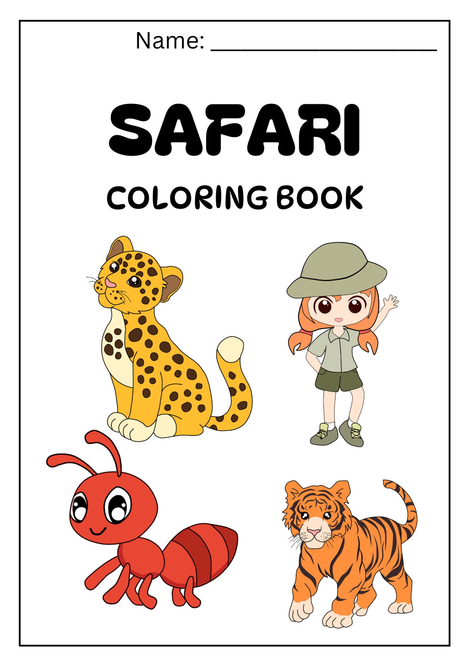 Safari Coloring Book Perfect for Kids Learning About Safaris & Safari ...