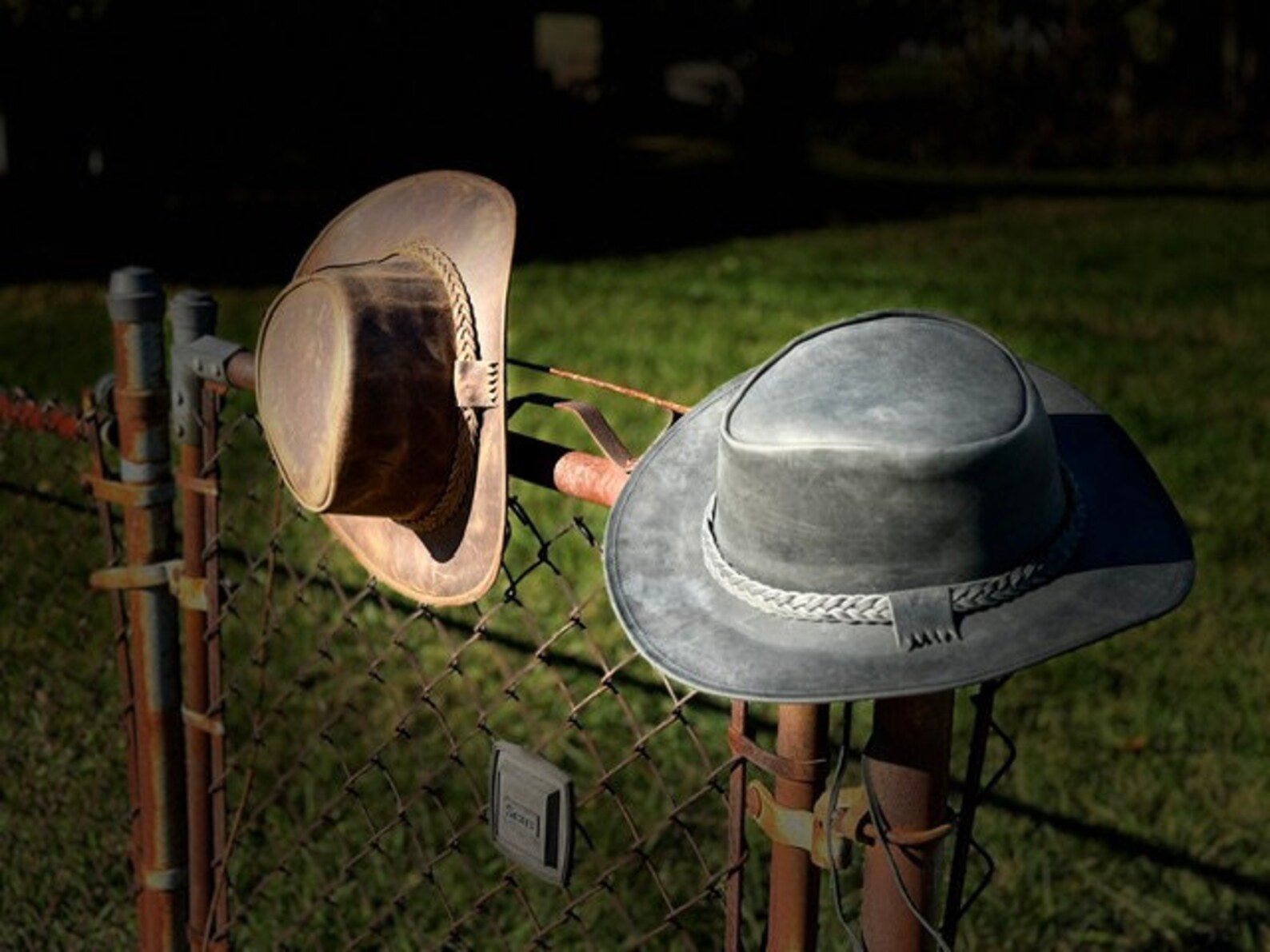 Outback Genuine Leather Hat Western Cowboy Style Cow Girl Hat Real ...