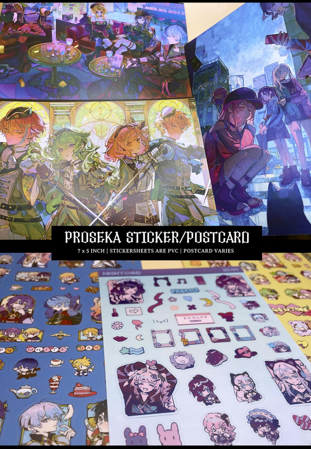 Project Sekai Stickersheet & Postcard: N25, WXS, VBS, Etc - Etsy