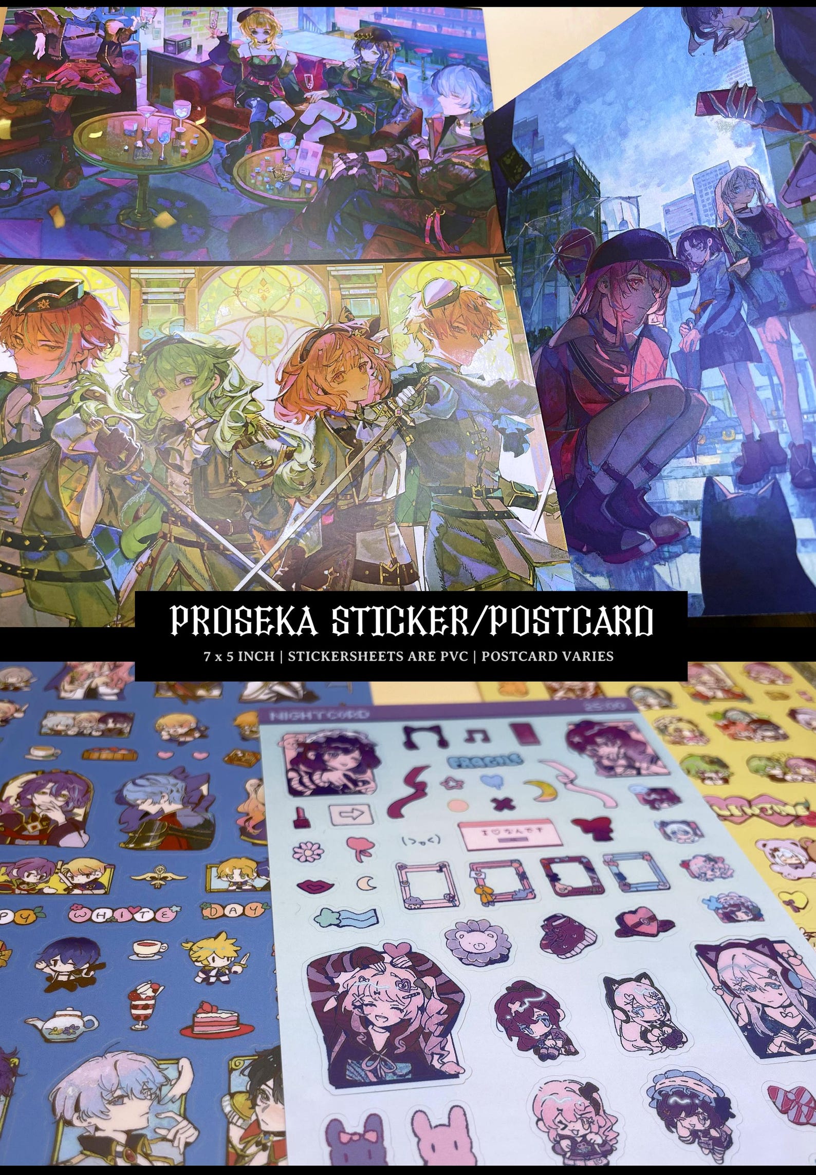 Project Sekai Stickersheet & Postcard: N25, WXS, VBS, Etc - Etsy