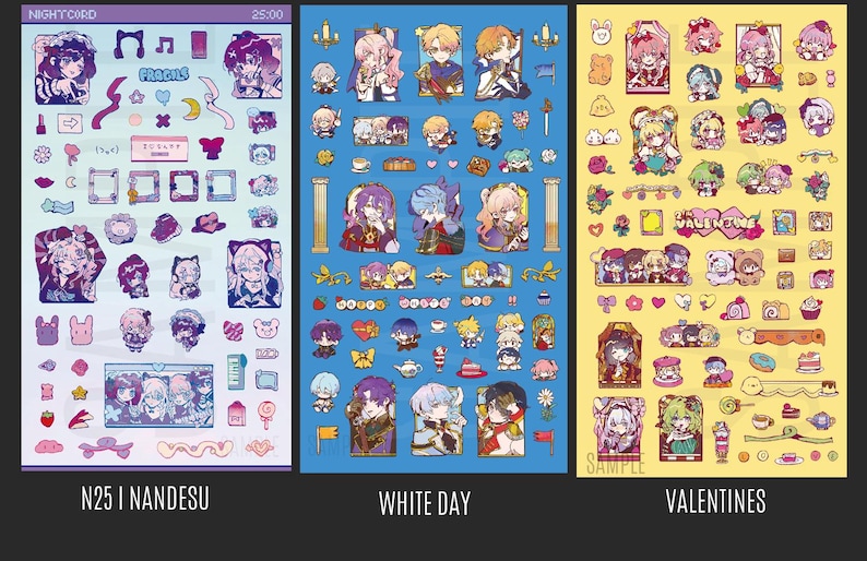 Project Sekai Stickersheet & Postcard: N25, WXS, VBS, Etc - Etsy