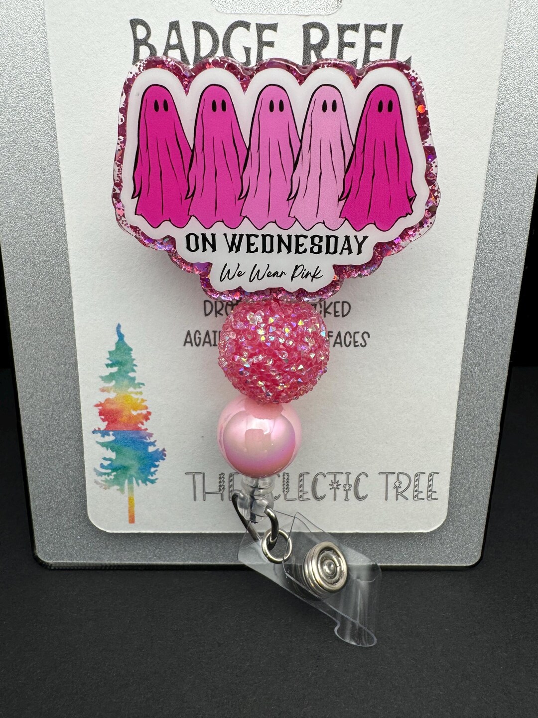 Pink Ghosts Badge Reel - Etsy