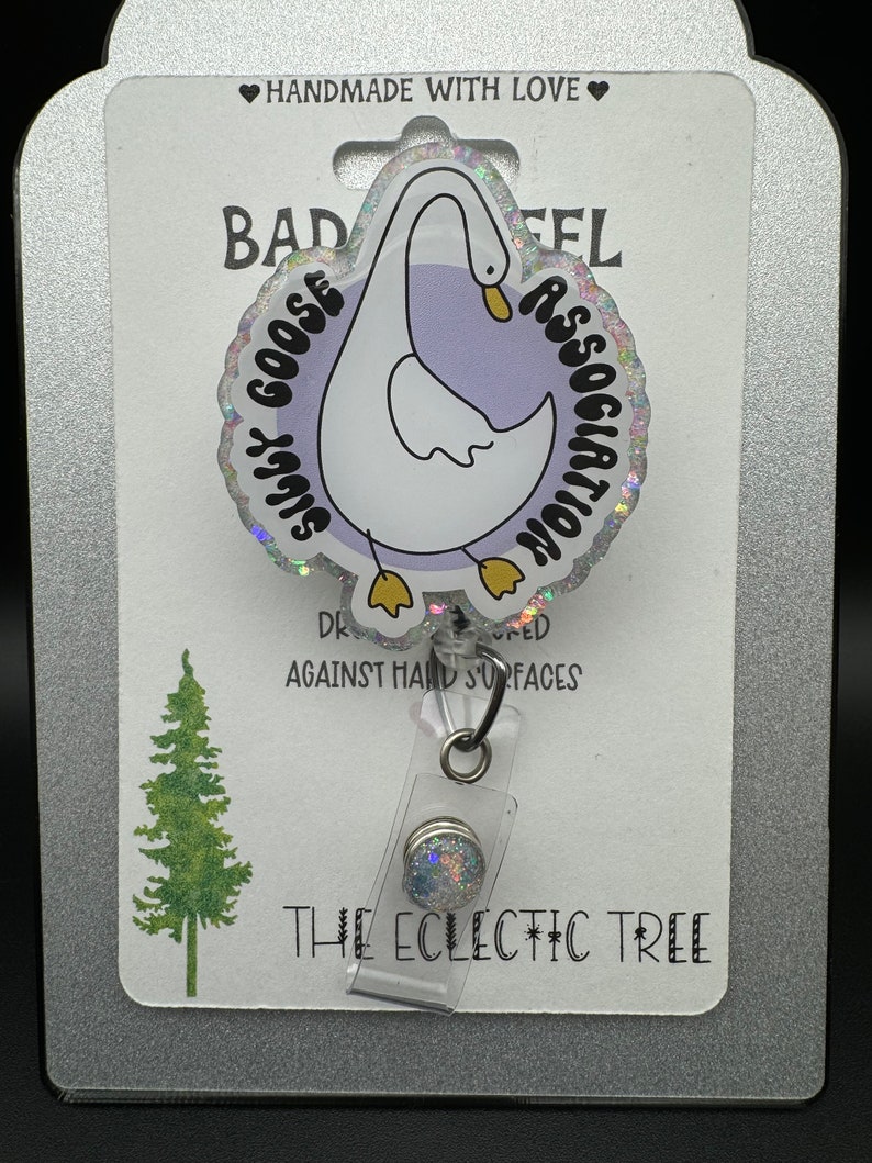 Silly Goose Retractable Badge Reel - Etsy