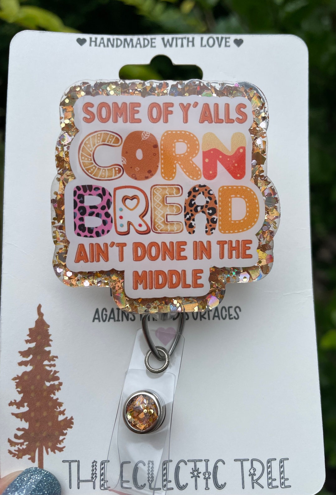 Fall Autumn Corn Bread Retractable Badge Reel - Etsy