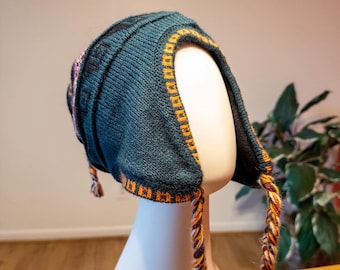 Blue Peruvian Alpaca Chullo Hat, Ethnic Beanie Unisex, Soft Alpaca Wool ...