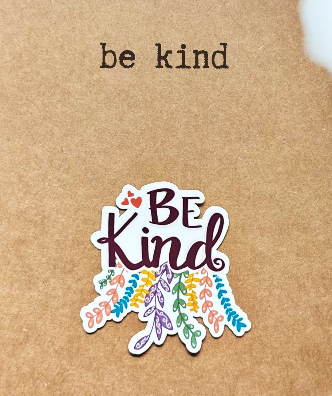 Be Kind Die Cut Hand Drawn Die Cut Stickers, Water Resistant - Etsy