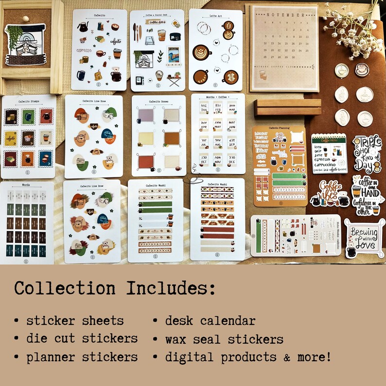 Cafecito Sticker Pack Die Cut Sticker, Water Resistant - Etsy