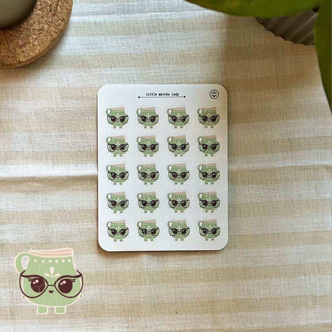 Little Matcha Lady Icon Stickers Hand Drawn Stickers for Any - Etsy