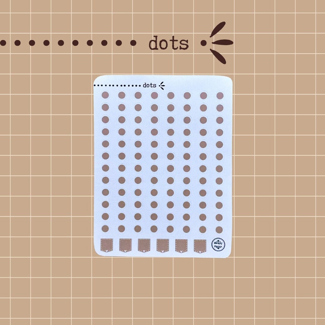 Mini Dots in Oats Stickers for Hobonichi Planners or Any Journal - Etsy