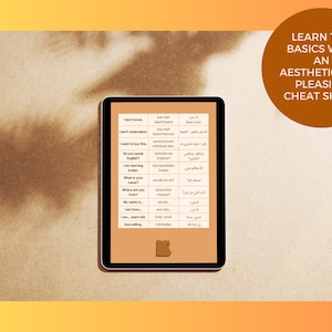 Egyptian Arabic Phrases Reference Sheet - Etsy