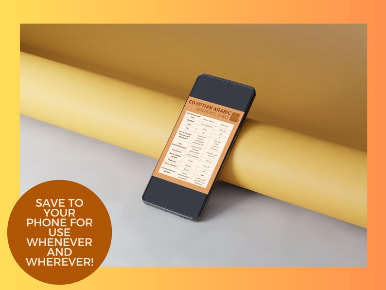 Egyptian Arabic Phrases Reference Sheet - Etsy