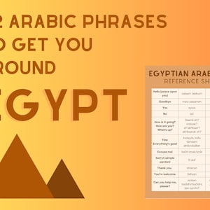 Egyptian Arabic Phrases Reference Sheet - Etsy