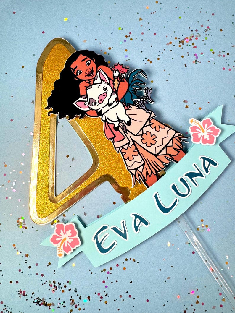 Moana Caketopper / Moana Birthday/ Moana Party/ Moana Birthday Party - Etsy