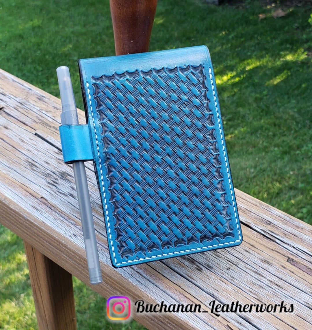 Tooled Leather 3x5 Notepad Cover - Etsy