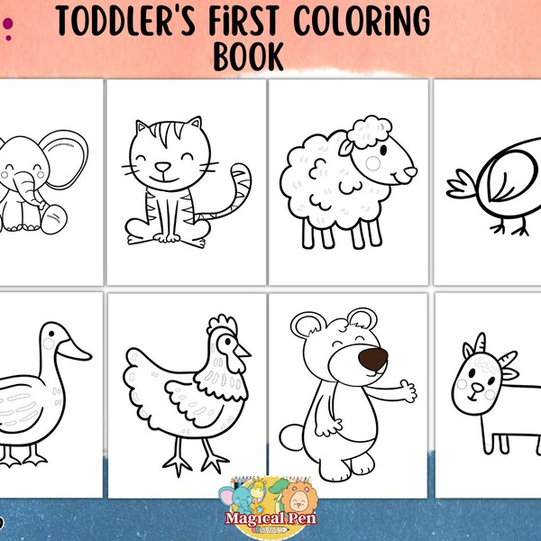 Preschool Simple Coloring Sheets - Etsy