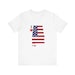 I Love Alabama State Shape With United States Flag Unisex Jersey Short ...