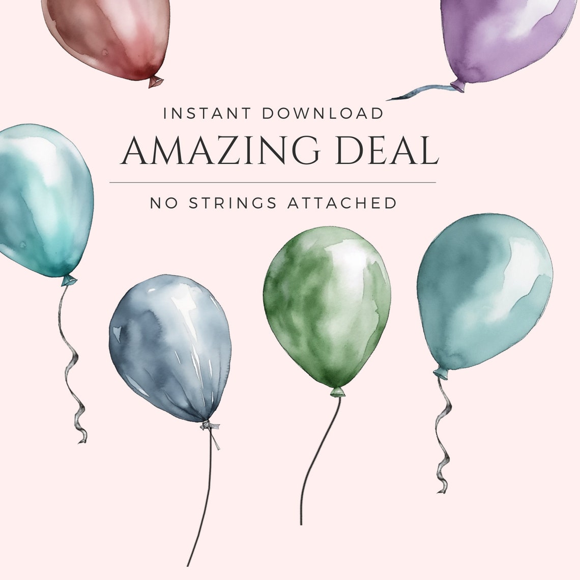 Watercolor Balloon Clipart Onepng Birthday Clipart Balloons Birthday ...