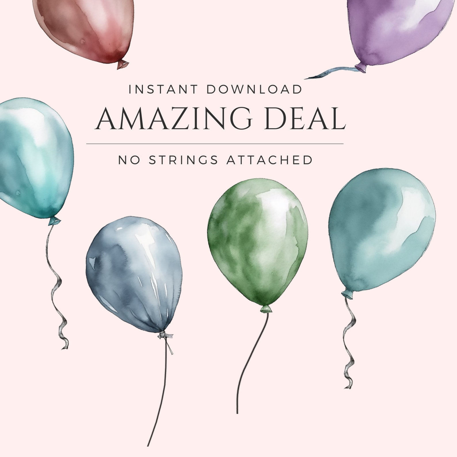 Watercolor Balloon Clipart Onepng Birthday Clipart Balloons Birthday ...