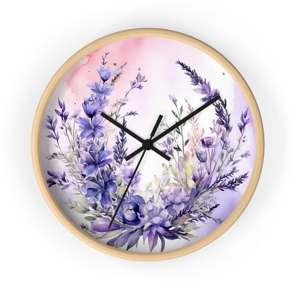 Purple Wall Clock - Etsy