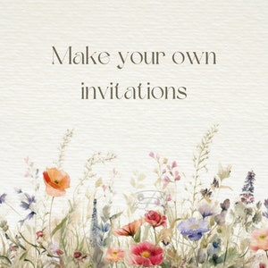 Watercolor Wild Flowers PNG Borders Field Flowers Clipart Premade ...