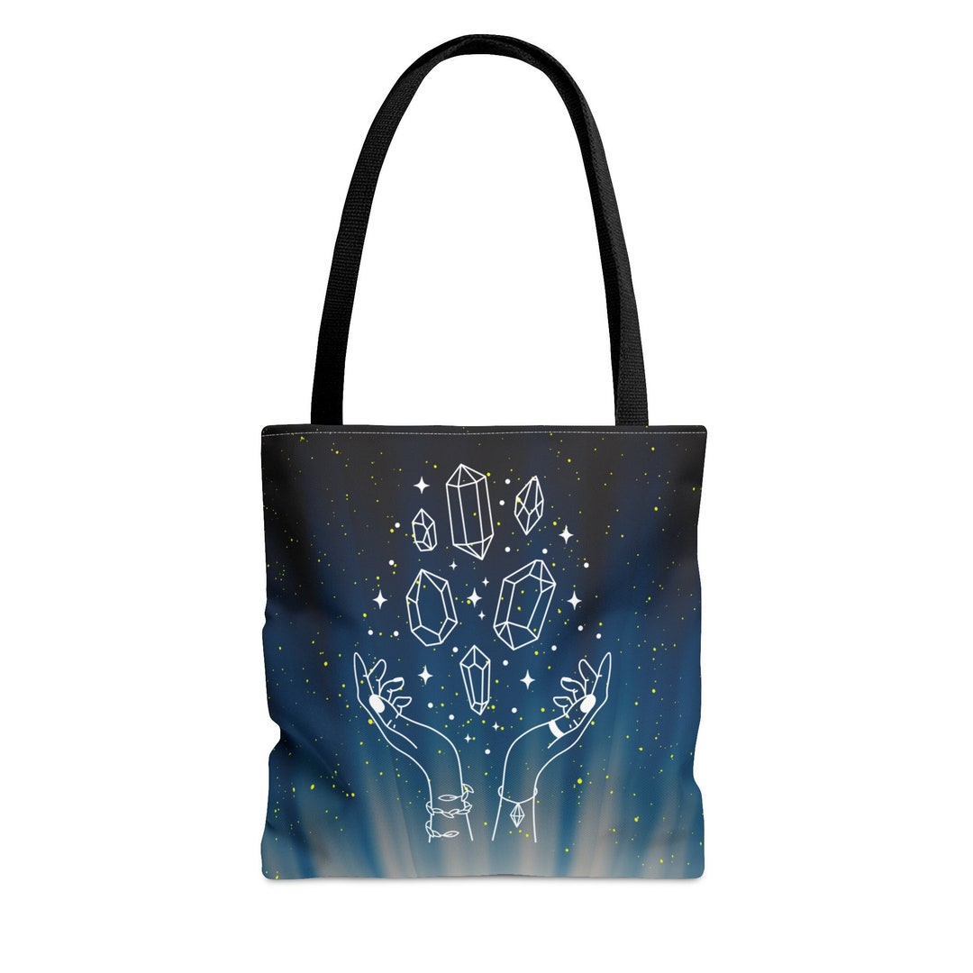 Healing Crystal Tote Crystal Lover Bag Spiritual Bag Celestial Crystal ...