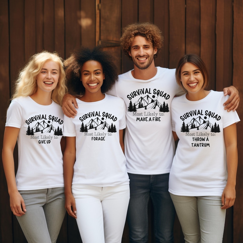 Personalized Group Camping Wilderness Survival Shirt Most Likely to ...