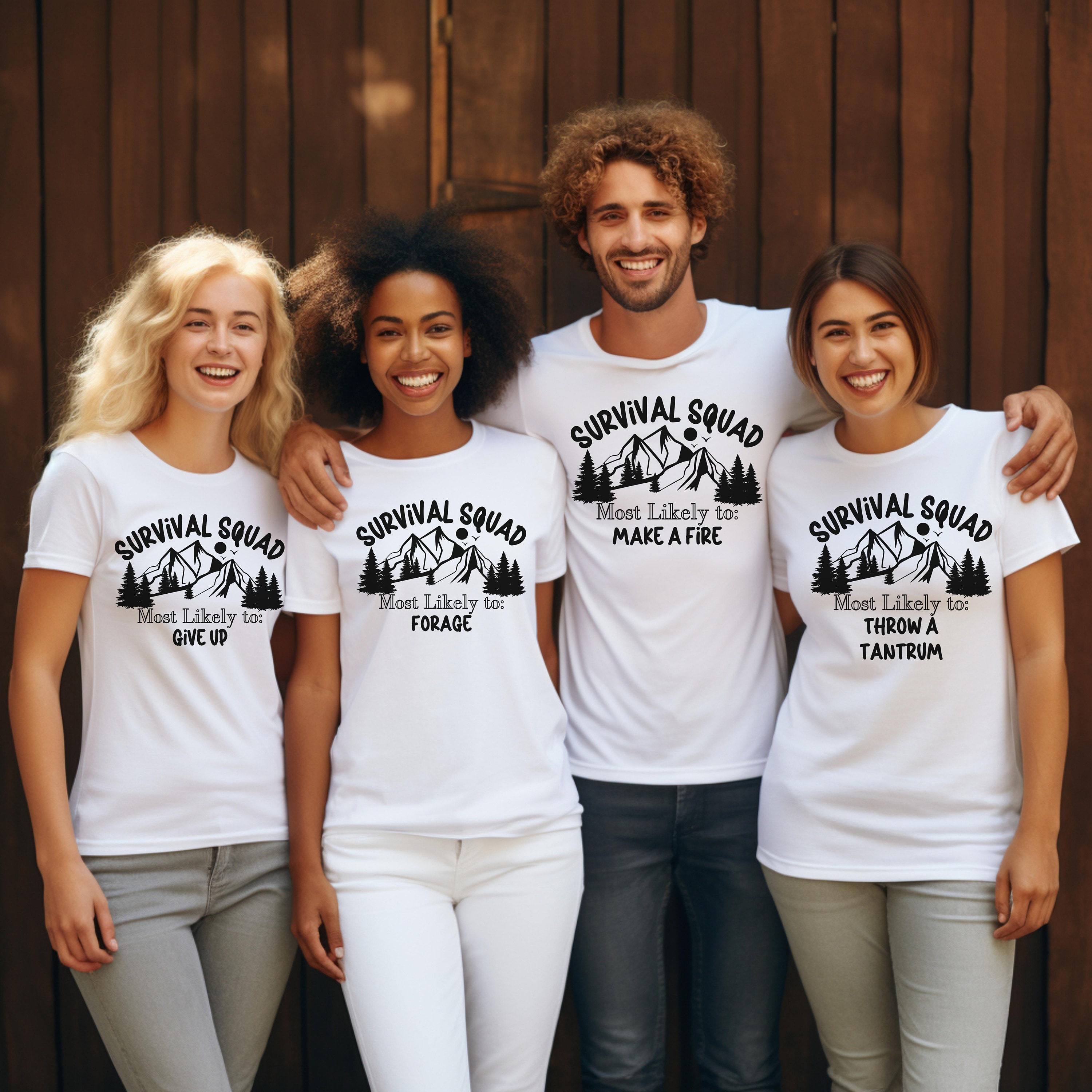 Personalized Group Camping Wilderness Survival Shirt Most Likely to ...