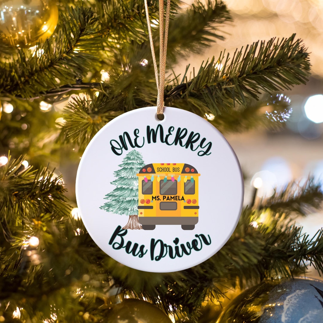 Bus Driver Gift Custom Bus Ornament Personalized Bus Christmas Ornament ...